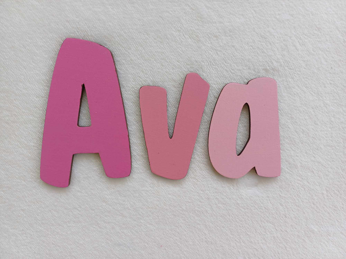 Ava - small letters suitable for a door. – Maisie & Me. NZ