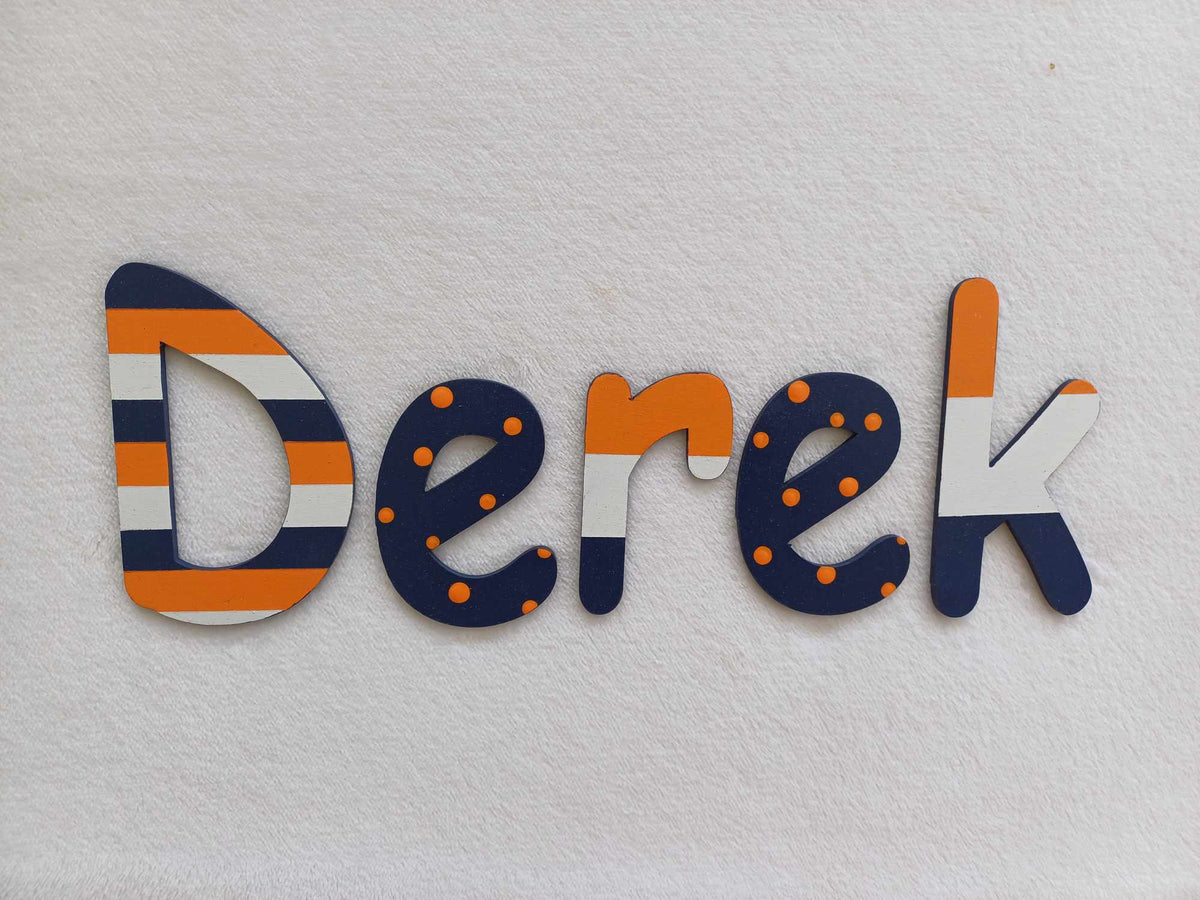 Derek - small letters suitable for a door. – Maisie & Me. NZ