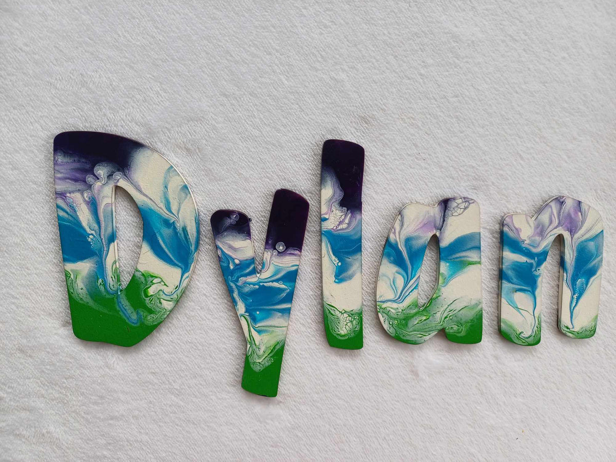 Dylan - small letters suitable for a door. – Maisie & Me. NZ