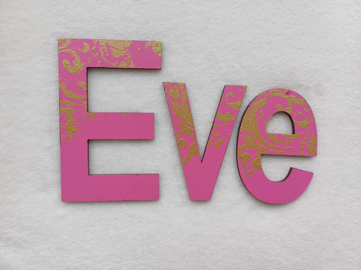 Eve - small letters suitable for a door. – Maisie & Me. NZ