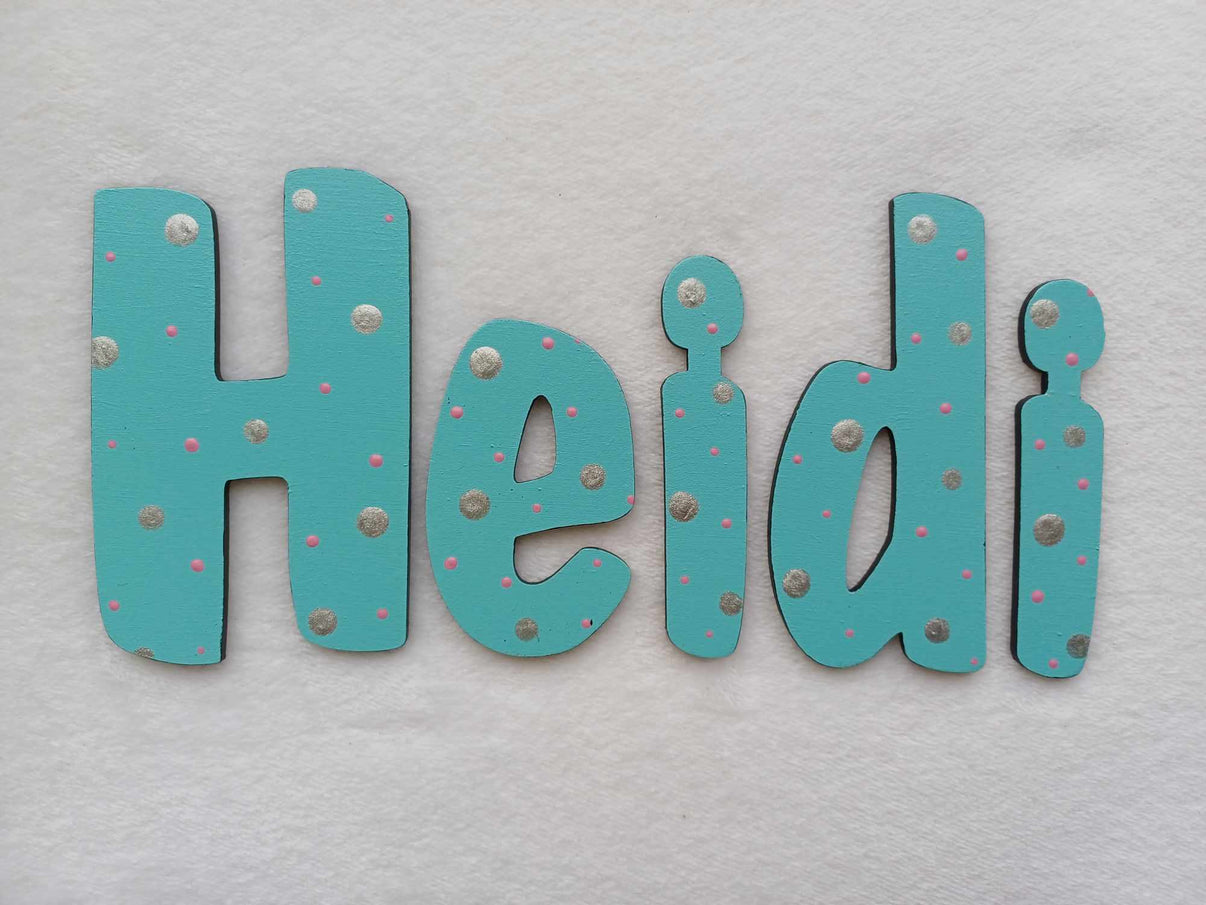 Heidi - small letters suitable for a door. – Maisie & Me. NZ