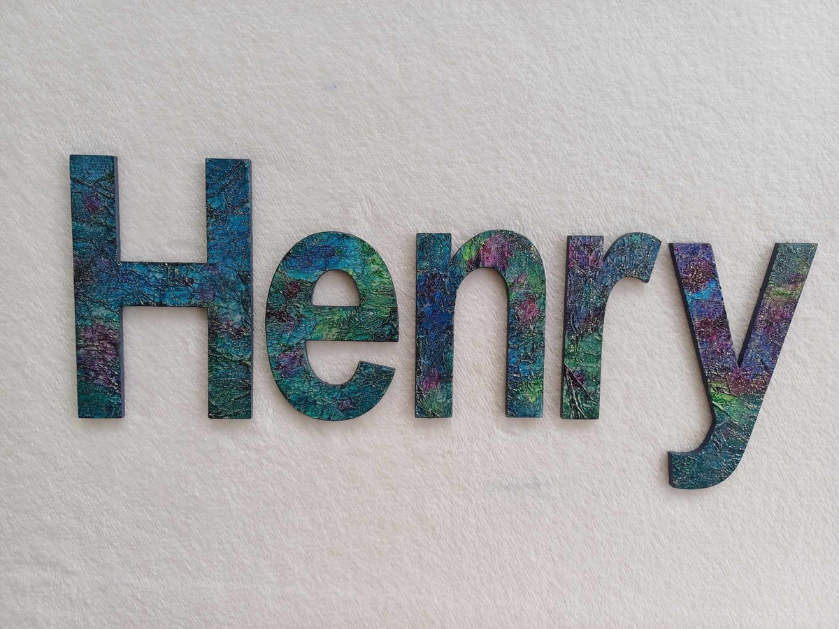 Henry - small letters suitable for a door. – Maisie & Me. NZ