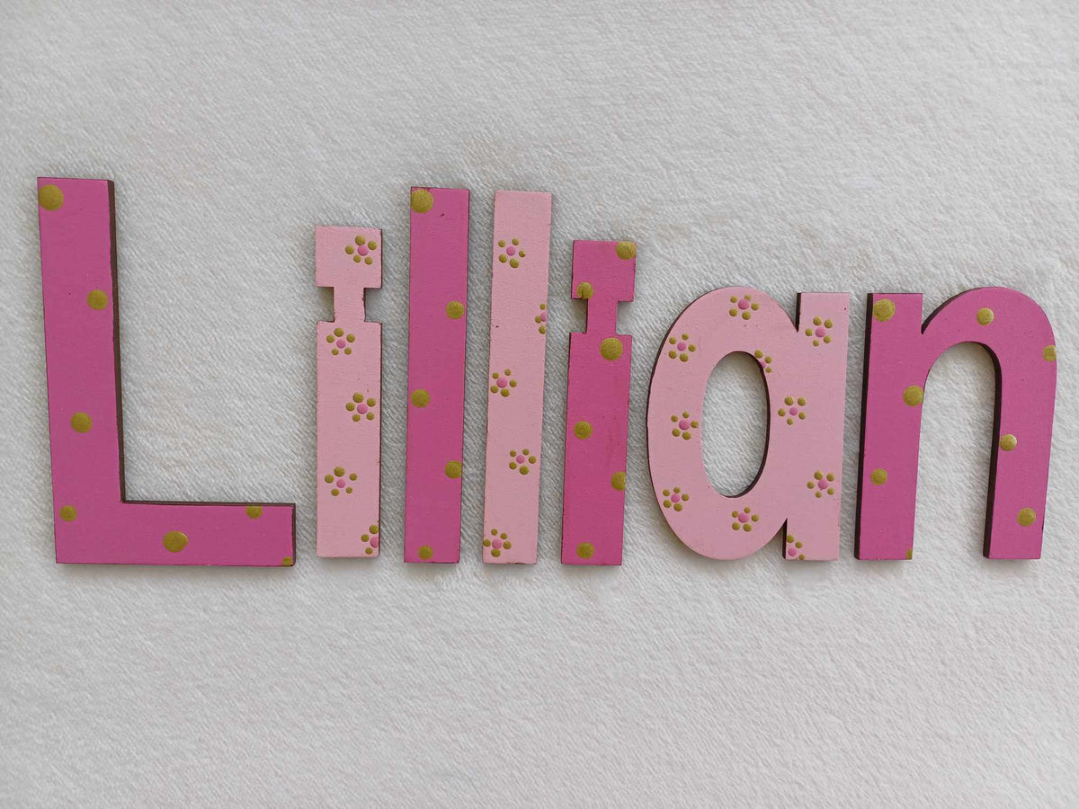 Lillian - small letters suitable for a door. – Maisie & Me. NZ