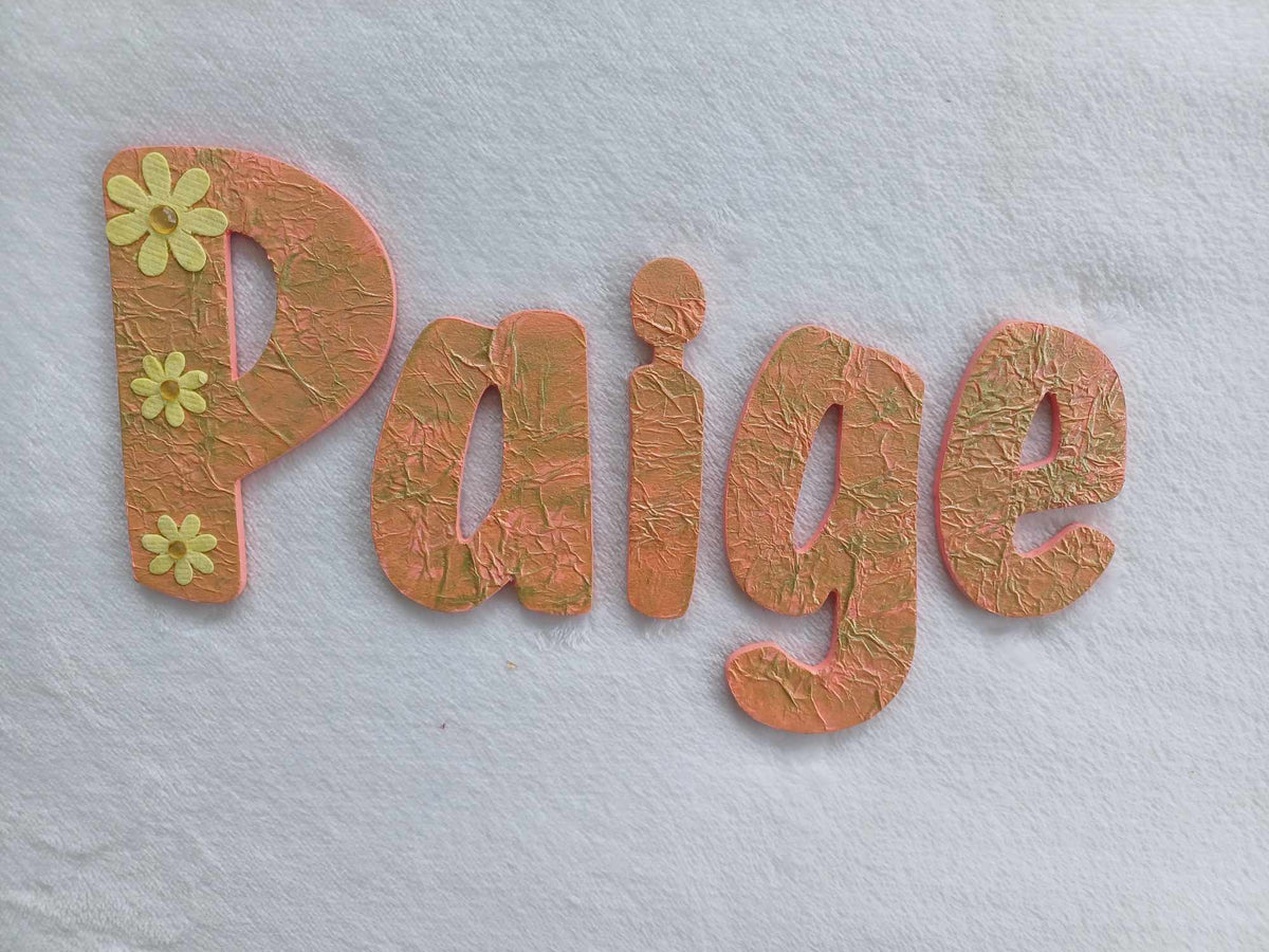 Paige small letters suitable for a door. – Maisie & Me. NZ