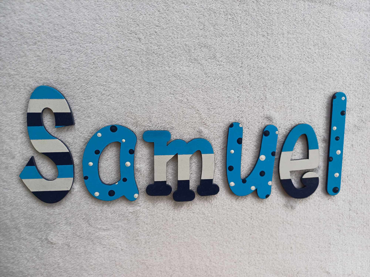 Samuel - small letters suitable for a door. – Maisie & Me. NZ