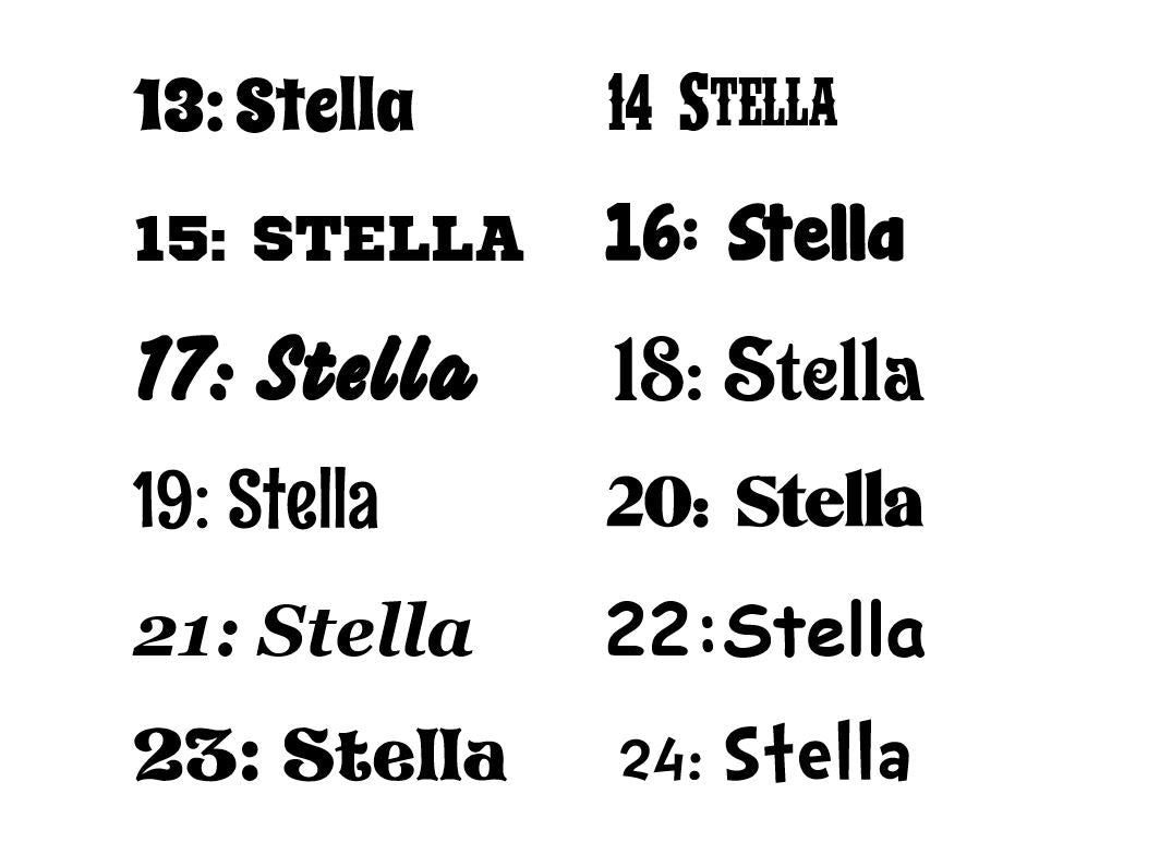 Personalised Names - 15cm high for the uppercase letter - Stella desig ...