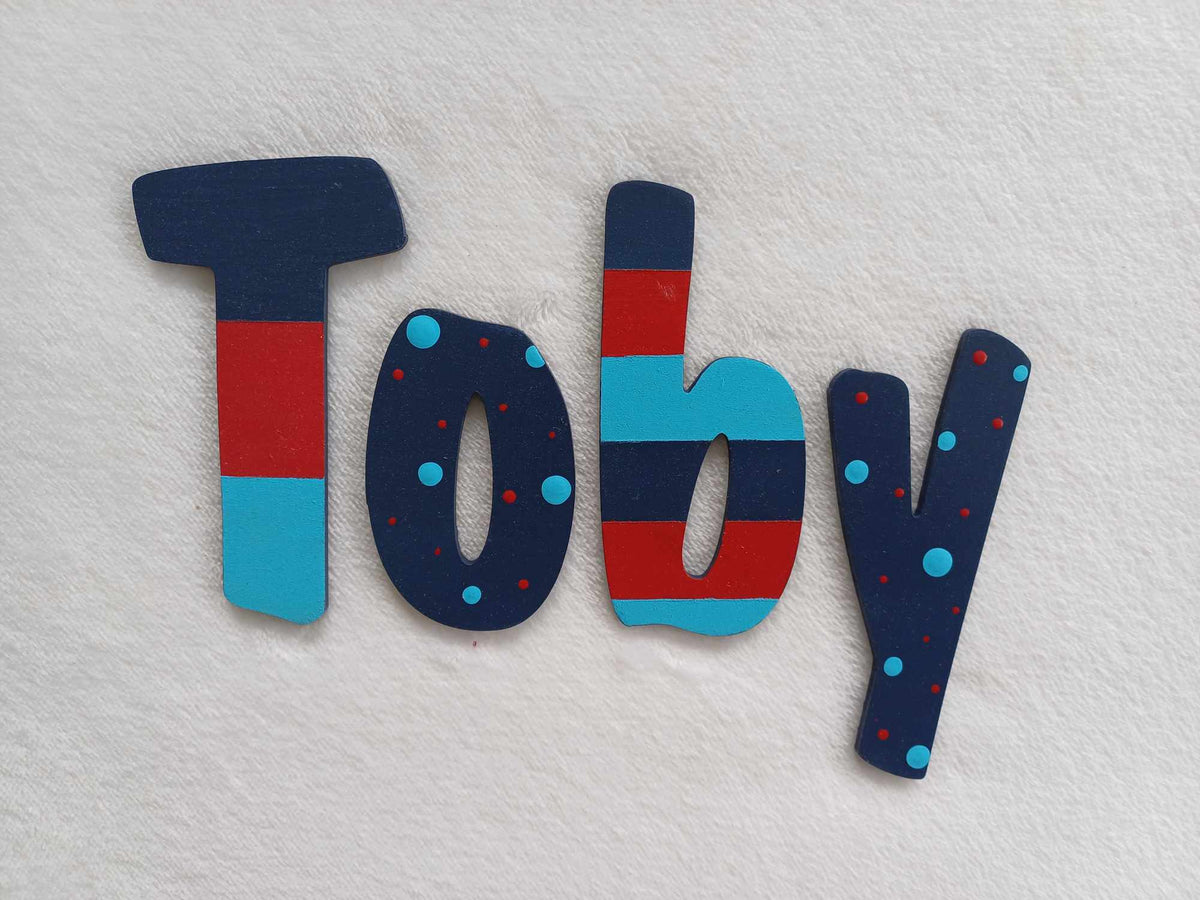Toby - small letters suitable for a door. – Maisie & Me. NZ