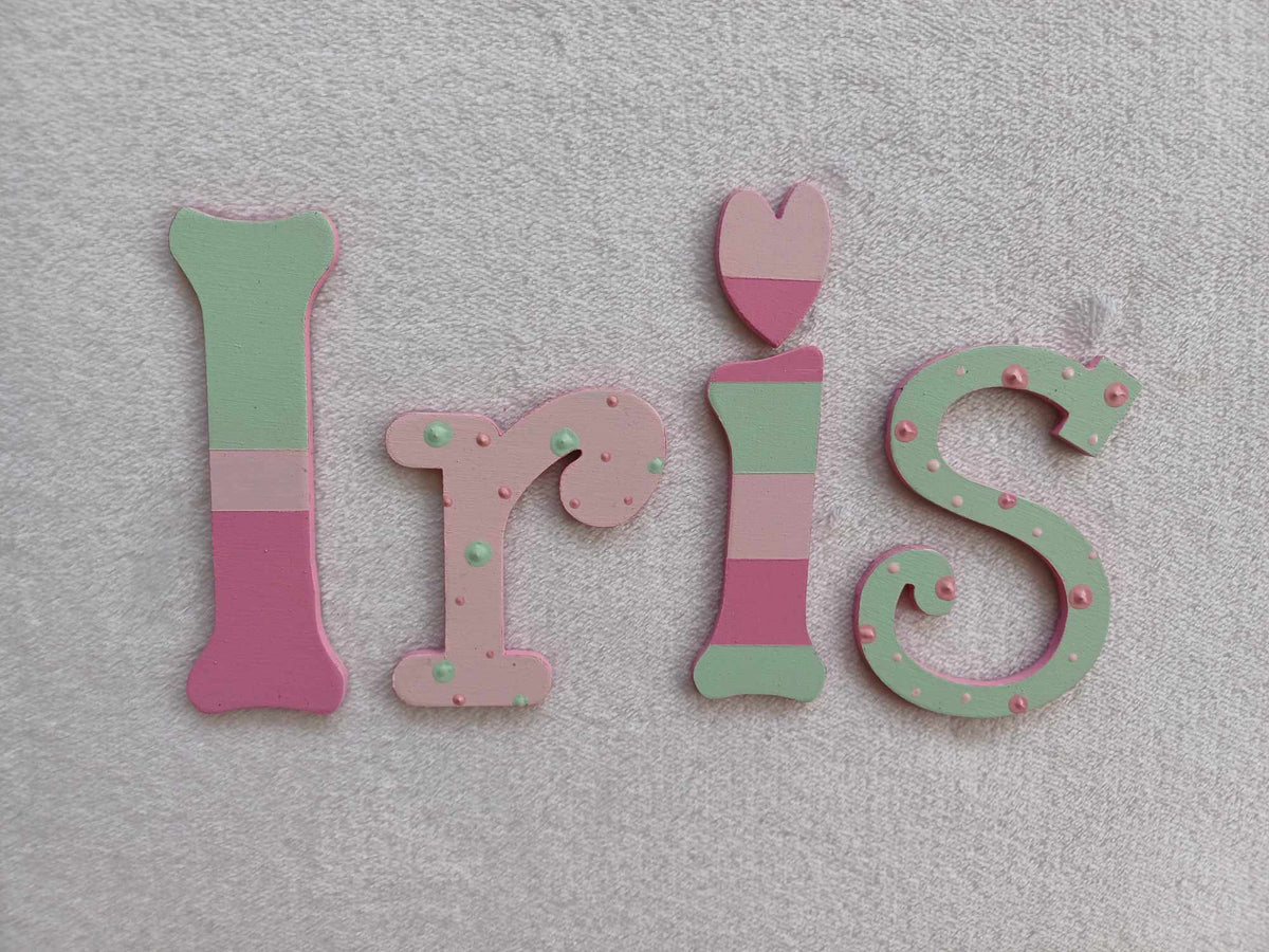 Iris - small letters suitable for a door. – Maisie & Me. NZ