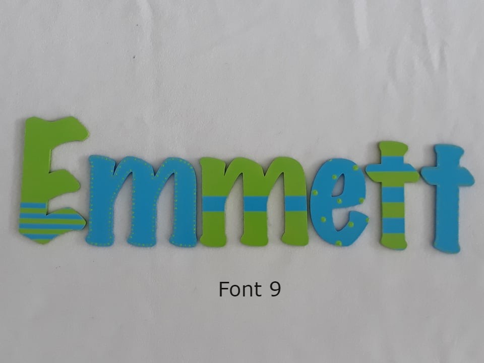 Personalised Names - 15cm high for the uppercase letter - Emmett desig ...