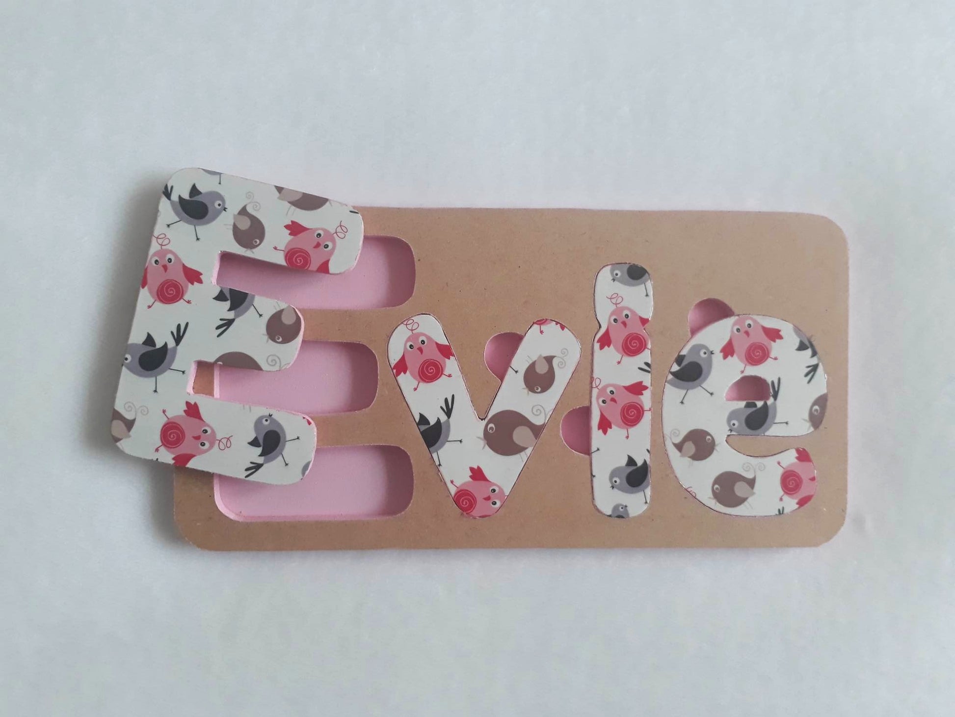 Personalised Name Puzzle - Made to order - Evie Design. – Maisie & Me. NZ