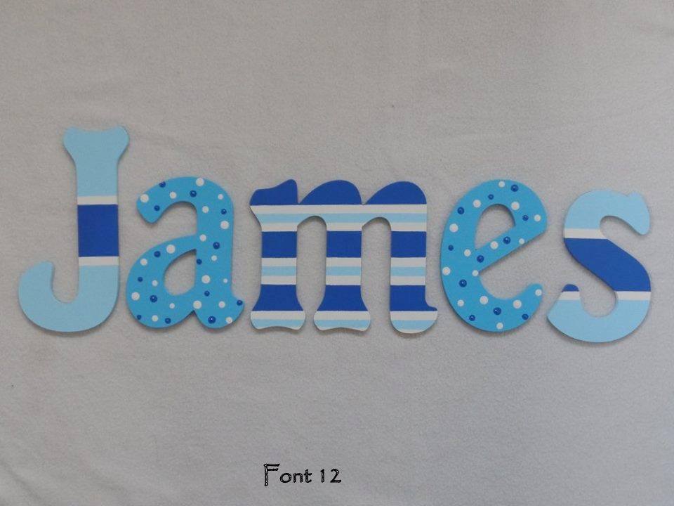 Personalised Names - 15cm high for the uppercase letter - James design ...