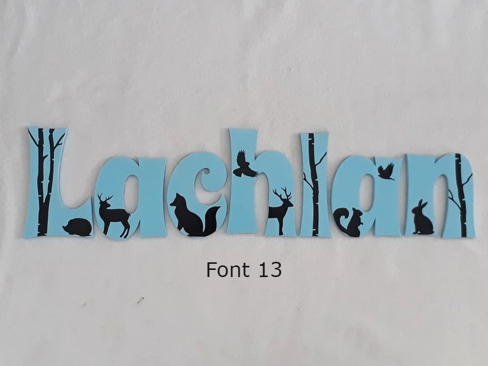 Personalised Names - 10cm high for the uppercase letter - Lachlan desi ...