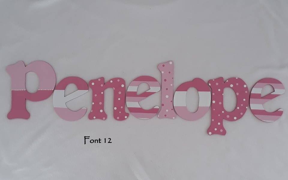 Personalised Names - 20cm high for the uppercase letter - Penelope des ...