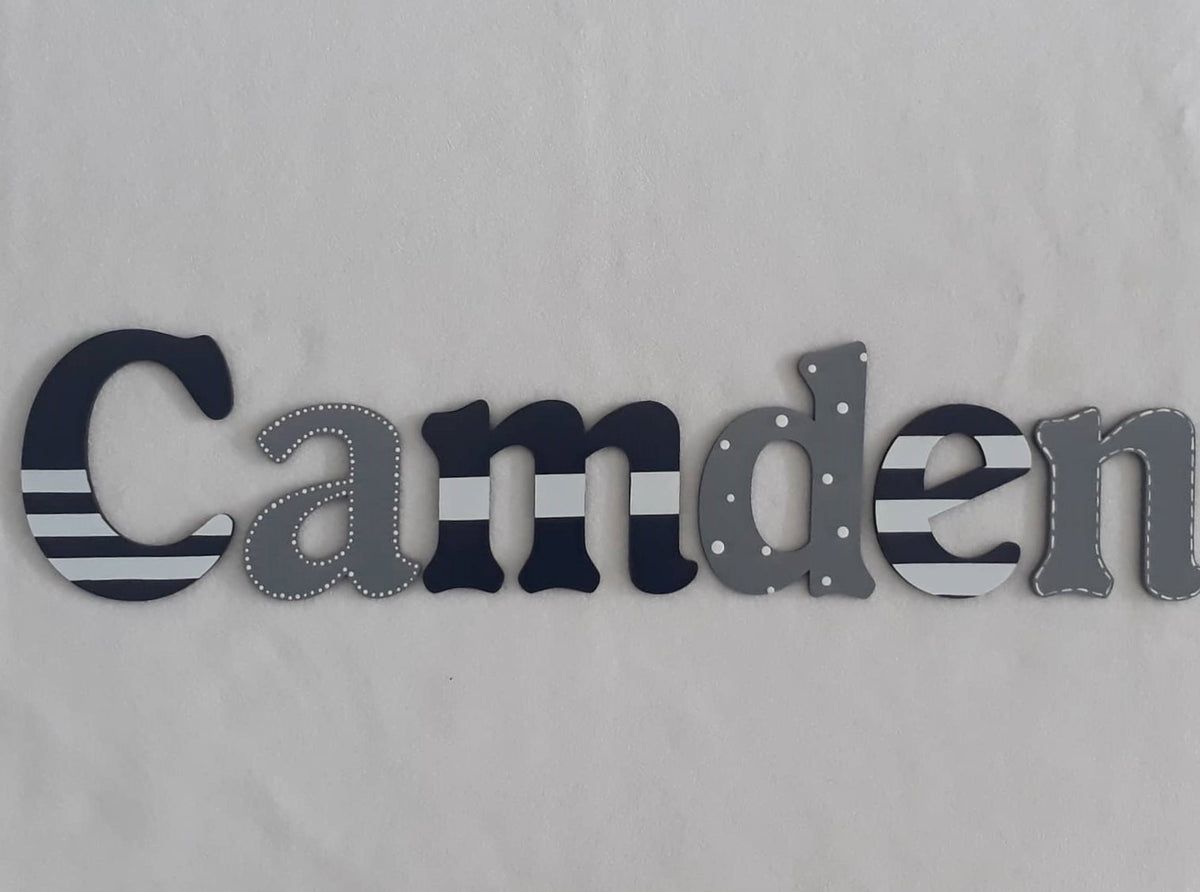 Personalised Names - 15cm high for the uppercase letter - Camden desig ...